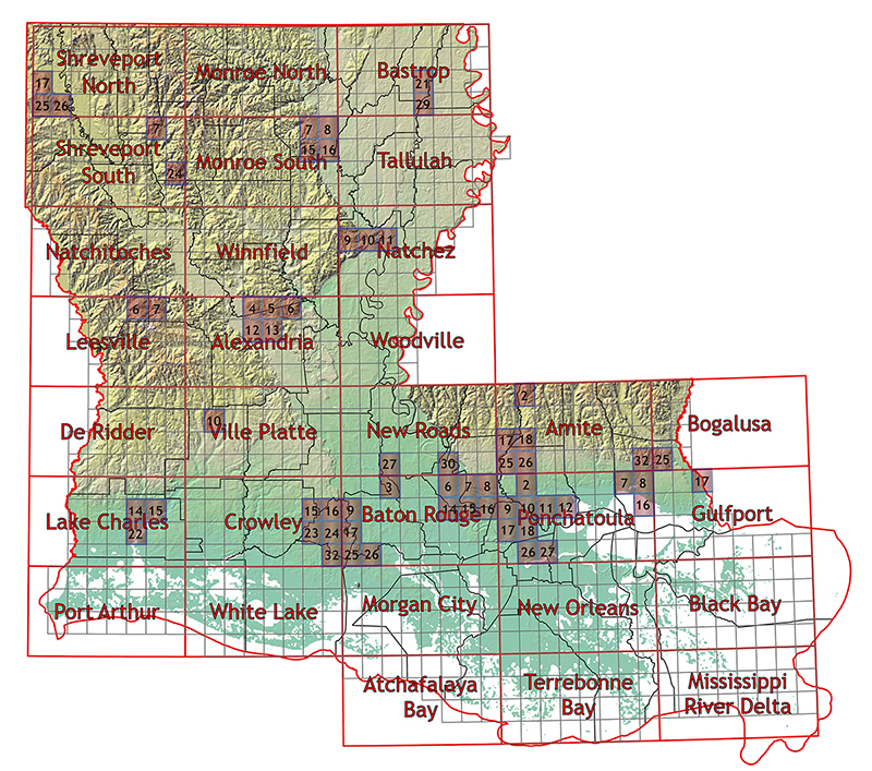 1:24,000 scale Surface Geology | LSU Louisiana Geological Survey